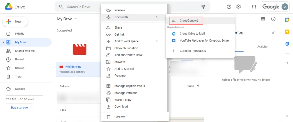 What is CloudConvert in Google Drive
