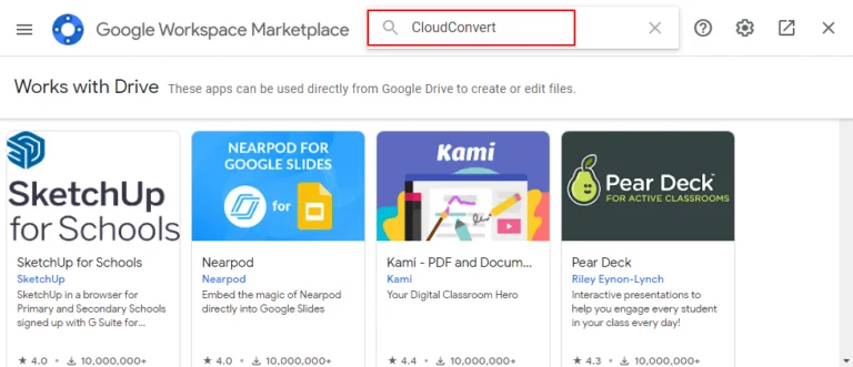 What is CloudConvert in Google Drive