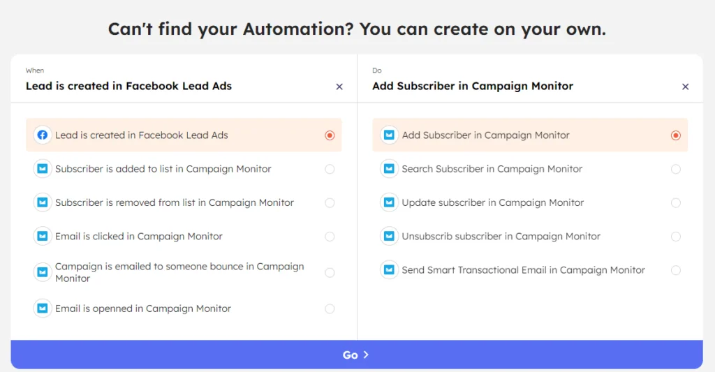 Facebook Lead Ads Campaign Monitor Integration