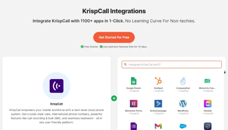 Streamline Workflow: Powerful Ways to use KrispCall with Integrately