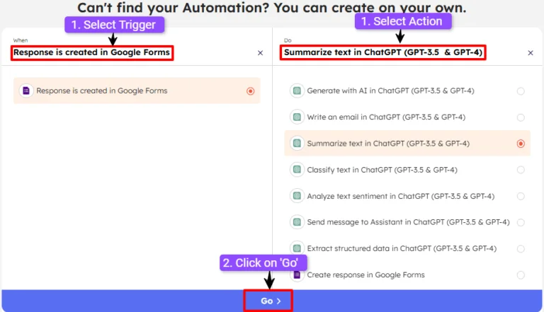 How to connect Google Forms to ChatGPT